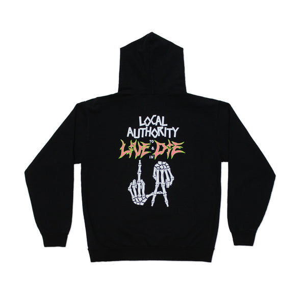 LA BONES TIL DEATH HOODED FLEECE – Local Authority
